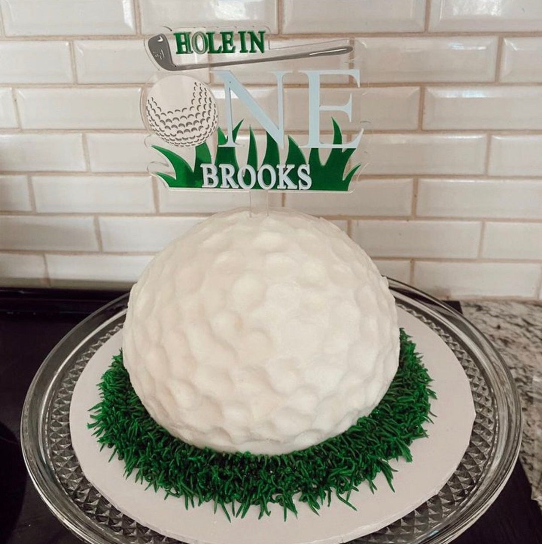 Hole in One Cake Topper, Golf Cake Topper, First Birthday, Boy Birthday ...