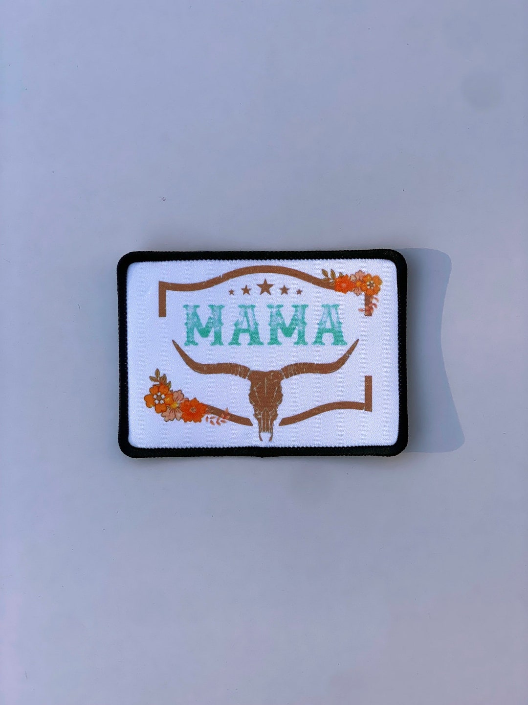 Mama Bull Iron on Patch. Iron on Patch, Trucker Hat Patch, Cowboy Patch ...