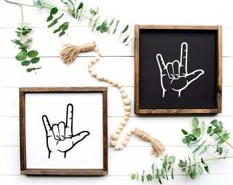 Love Like a Rock American Sign Language I Love You Hand | Etsy