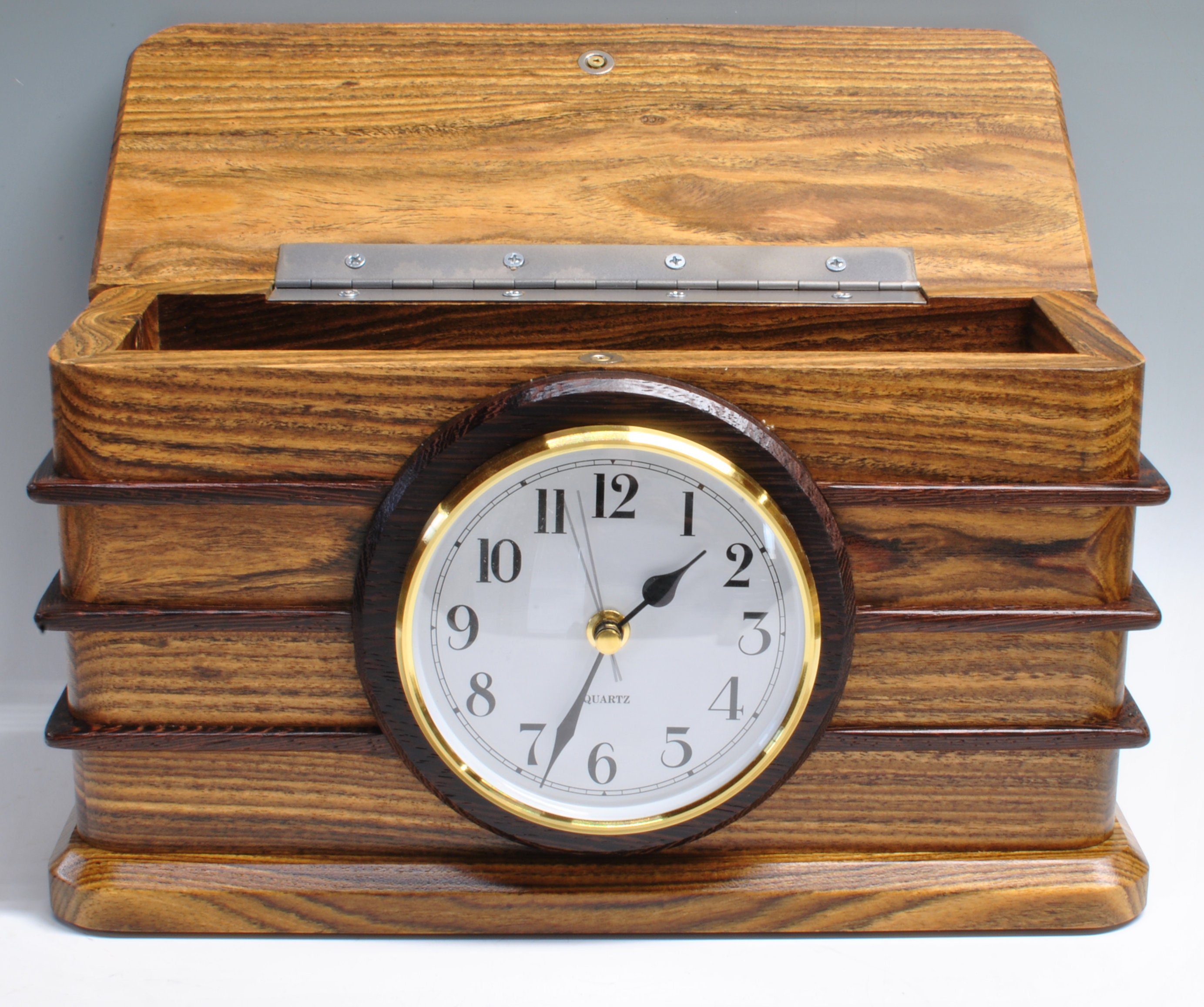 Bocote Heirloom Hidden Storage Clock Box - Etsy
