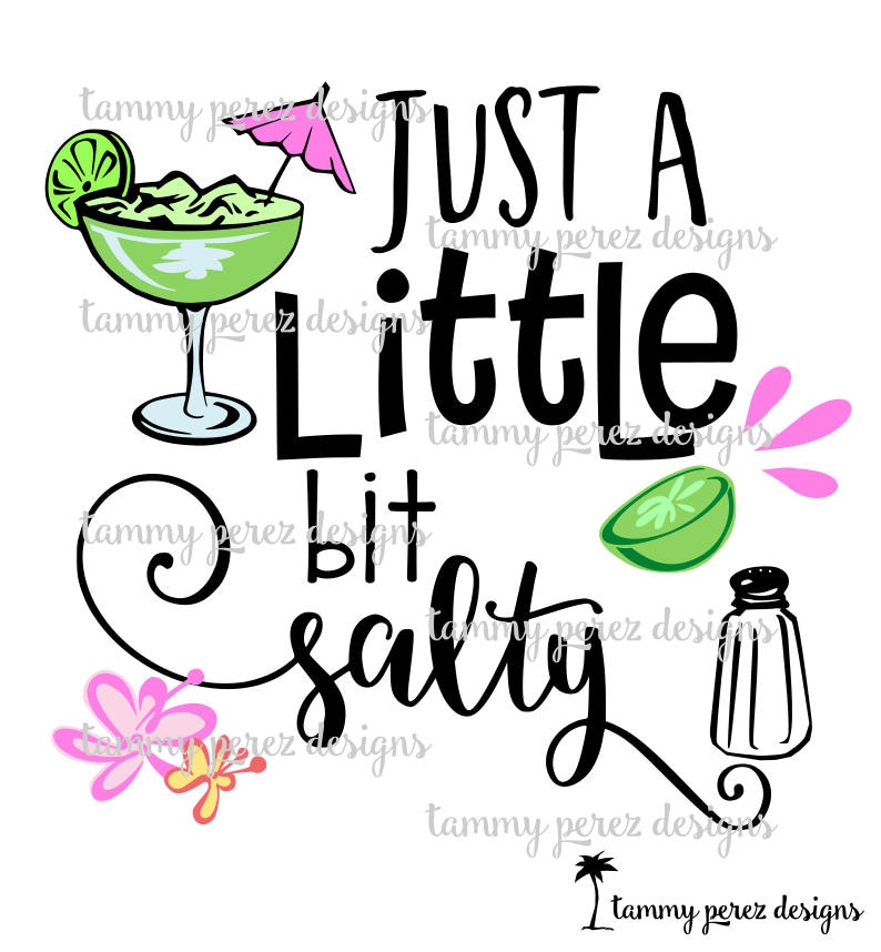 Just a Little Bit Salty Beach SVG DXF - Digital File for Craft Cutting ...