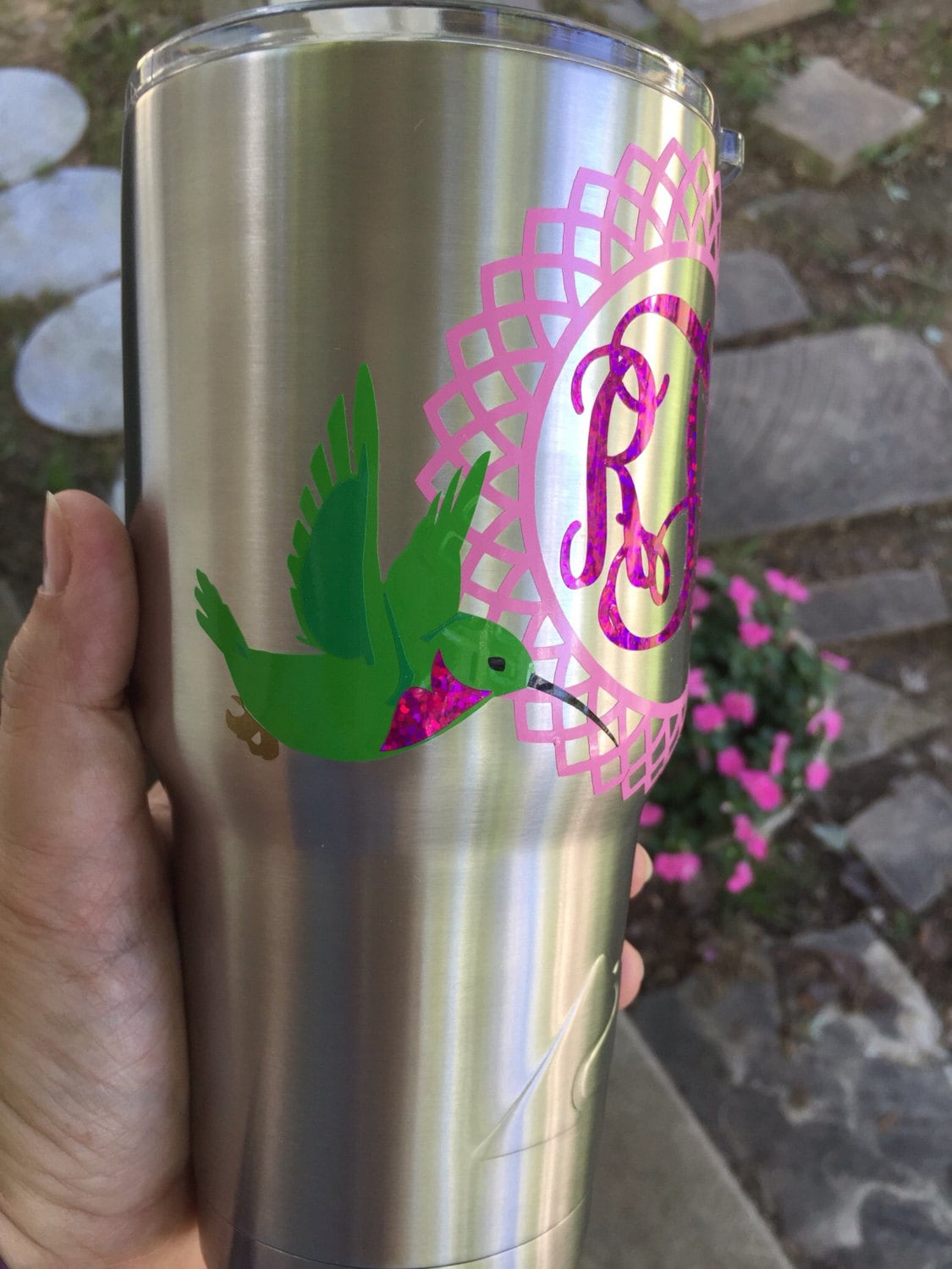 Hummingbird Monogram SVG DXF Files Digital Download for - Etsy