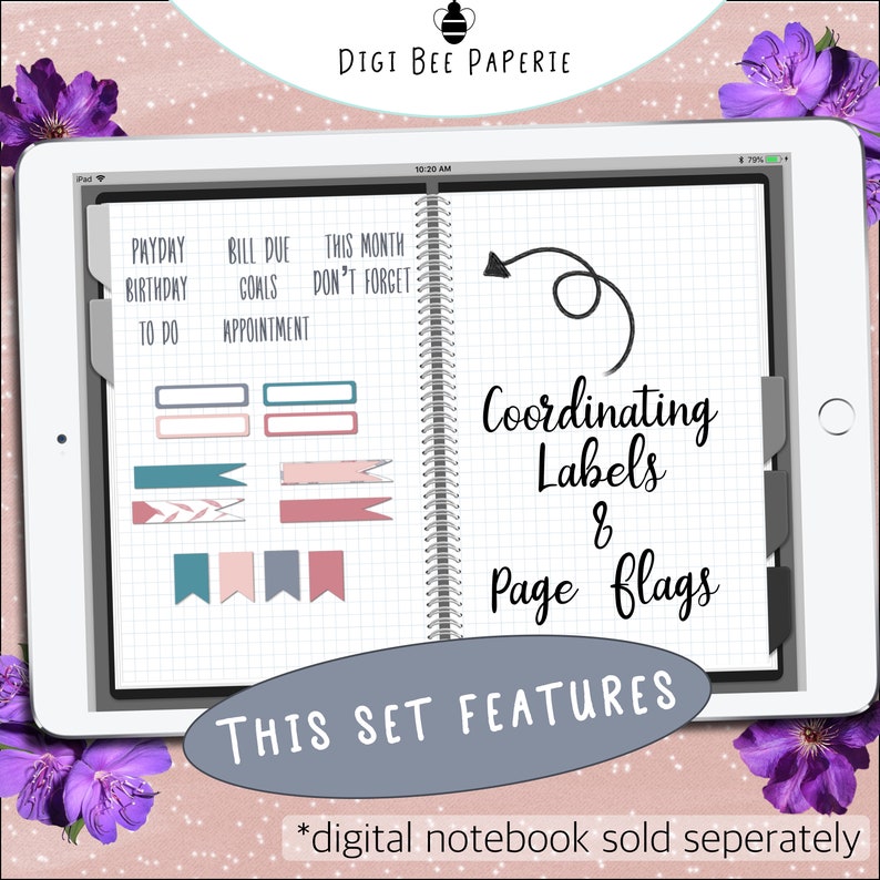 Monthly Kit Digital Planner Stickers For Undated Digital | Etsy
