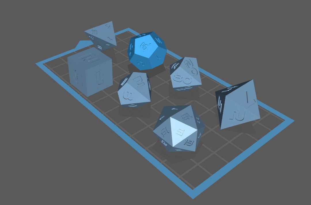 3D Modeled Dice, 3d Print Dice Set, STL Print File, Digital Download ...