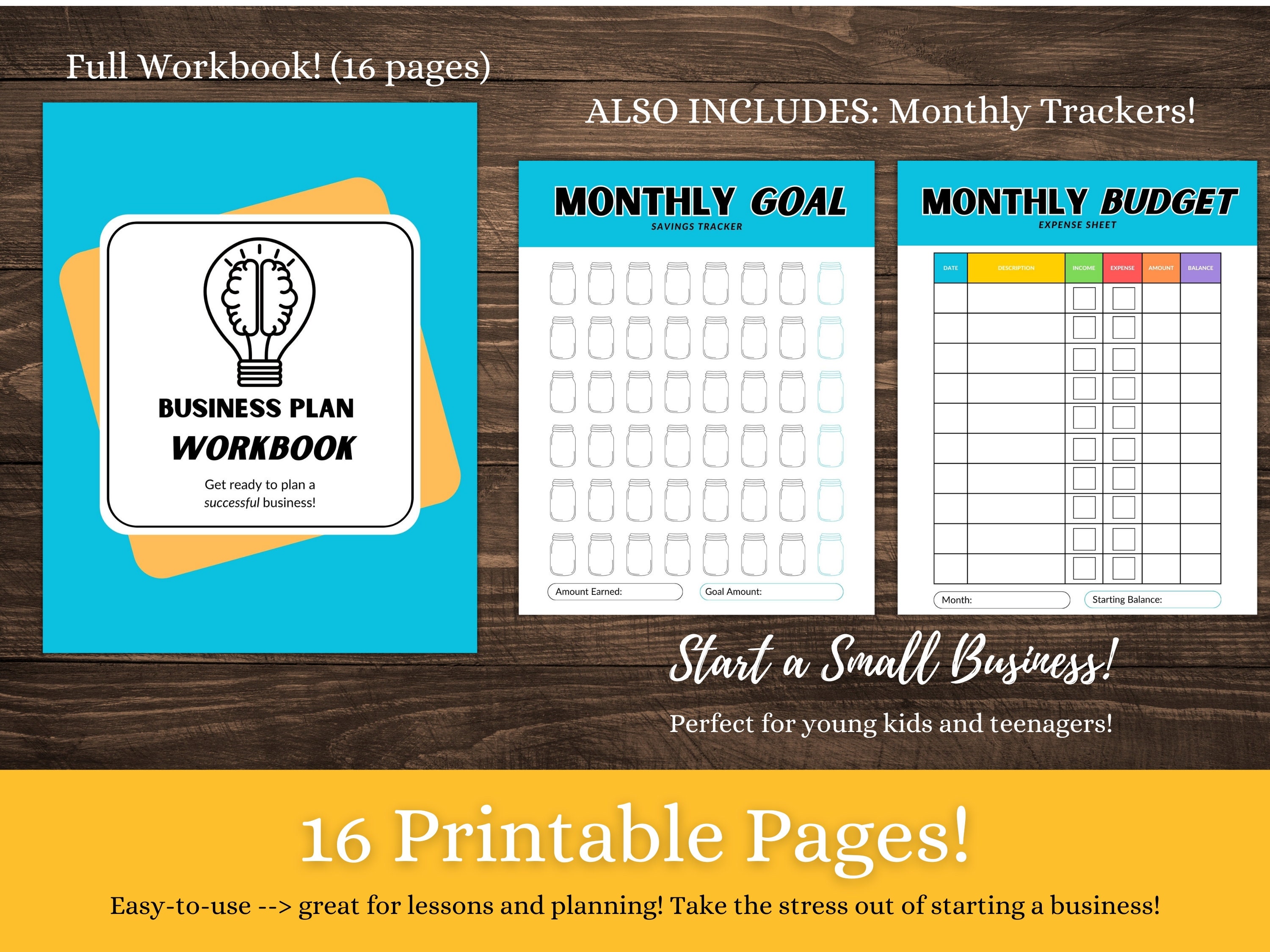 Business Planner Printable Kids Workbook Planning Guide PDF - Etsy