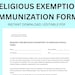 Religious Exemption Immunization Note Excuse PDF Template Letter ...