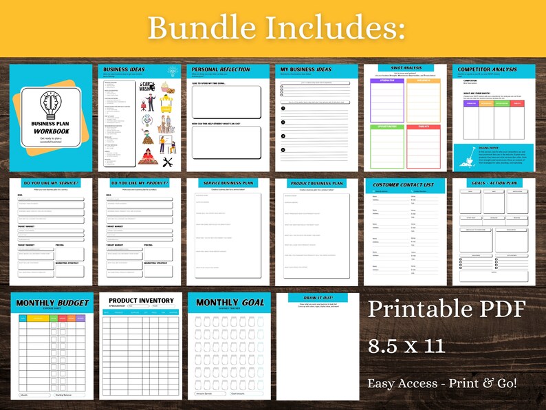 Business Planner Printable Kids Workbook Planning Guide PDF Journal ...