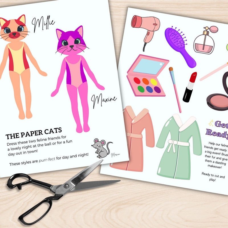Cat Paper Doll - Etsy