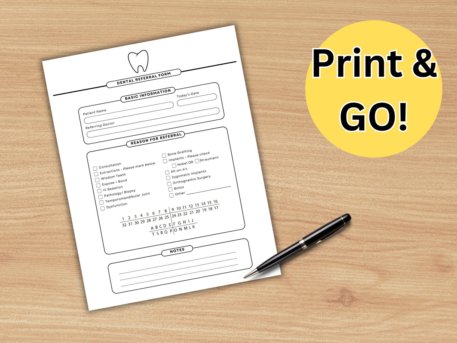 Printable Dental Patient Referral Form | Oral Surgery Dentist Template ...