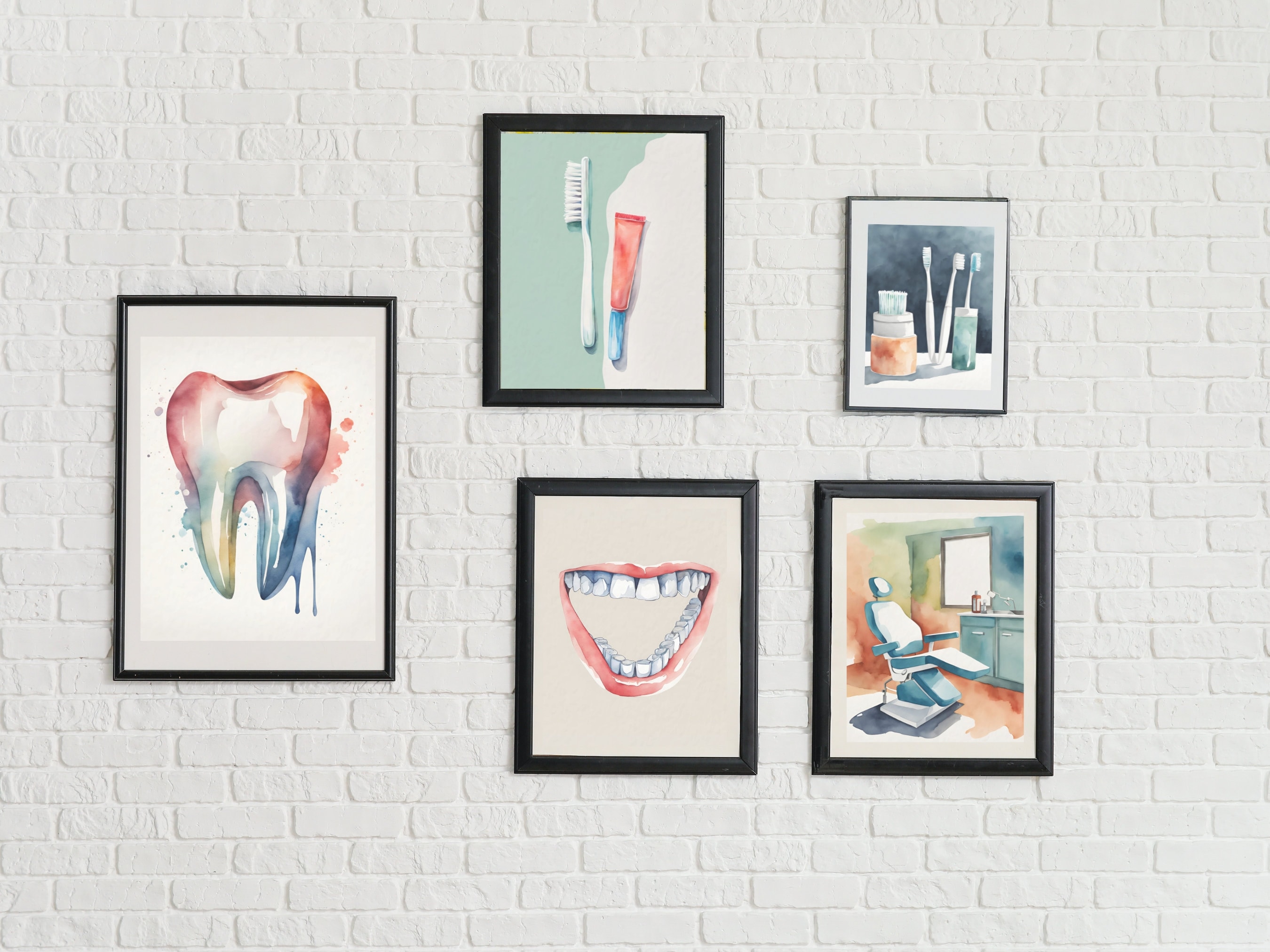 Dental Watercolor Prints Dentist Wall Art Set Dentistry Art Print ...