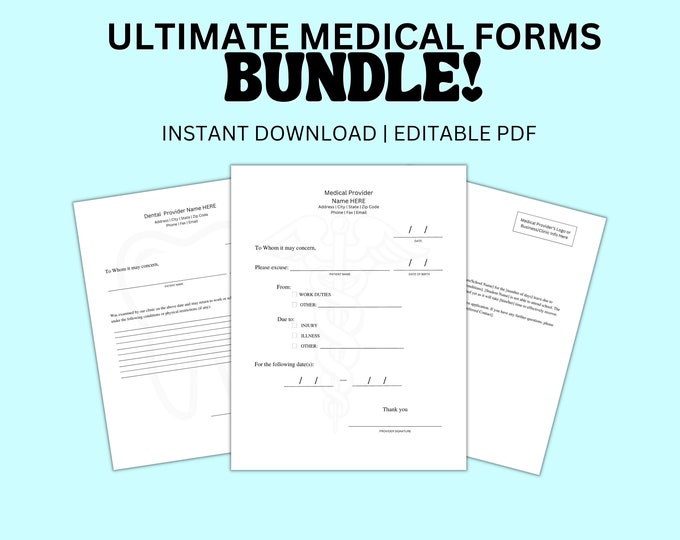 Editable Doctor's Note Template PDF Word A4 US Letter Size - Etsy Canada