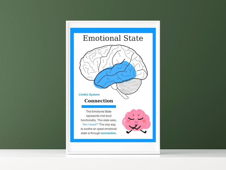 Brain States Poster Printable PDF PNG Wall Art Human Anatomy Therapy ...