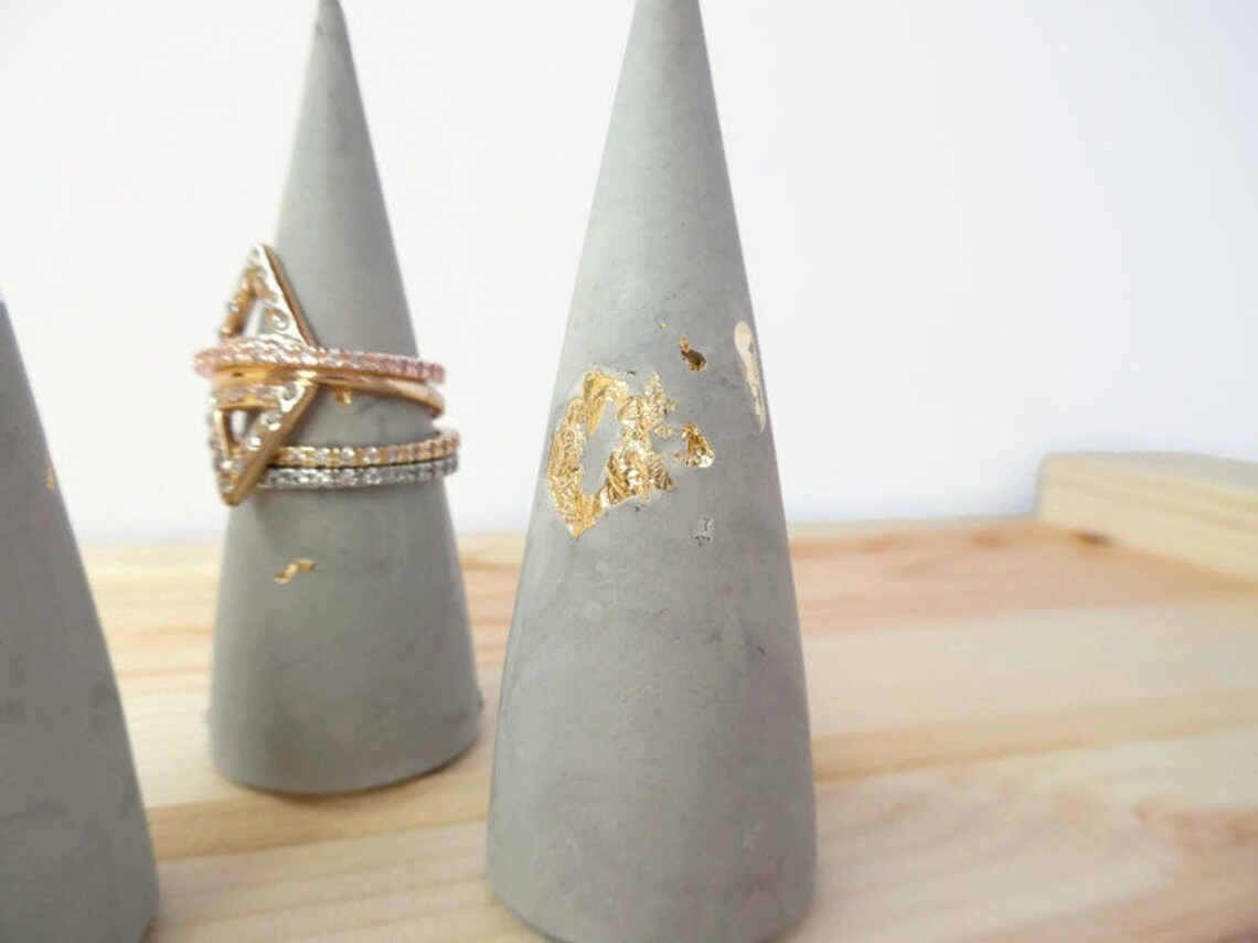 Concrete Ring Cone Cement Ring Cone Ring Holder Concrete - Etsy