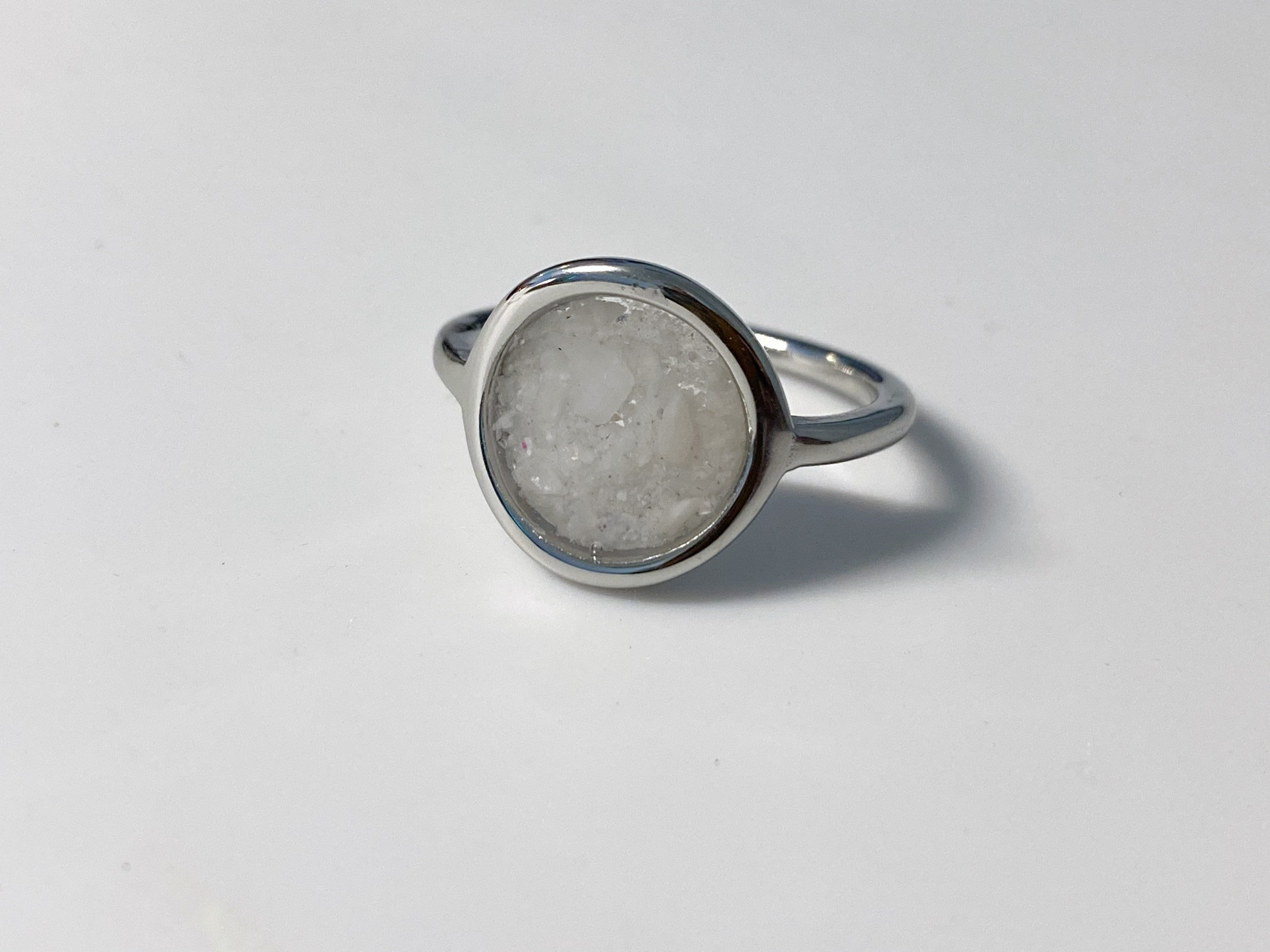 Hawaiian Shell Resin Ring, Stainless Steel, Beach Shell Ring, White ...