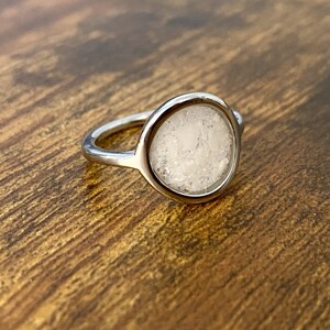 Hawaiian Shell Resin Ring, Stainless Steel, Beach Shell Ring, White ...