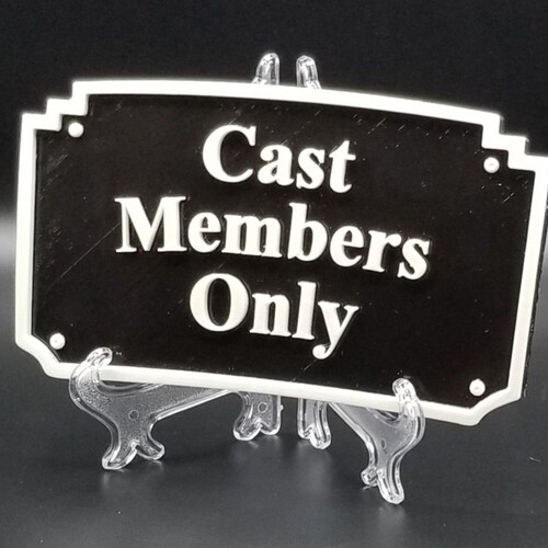 MGM Themed Cast Members Only Plaque / Sign Dual Black / - Etsy