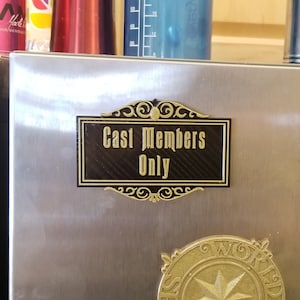 Disney Cast Members Only Sign / Plaque Inspired Magnet - Etsy