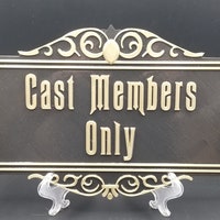 Cast Member Sign | Magical Themed Home Decor | Wall Sign - Etsy