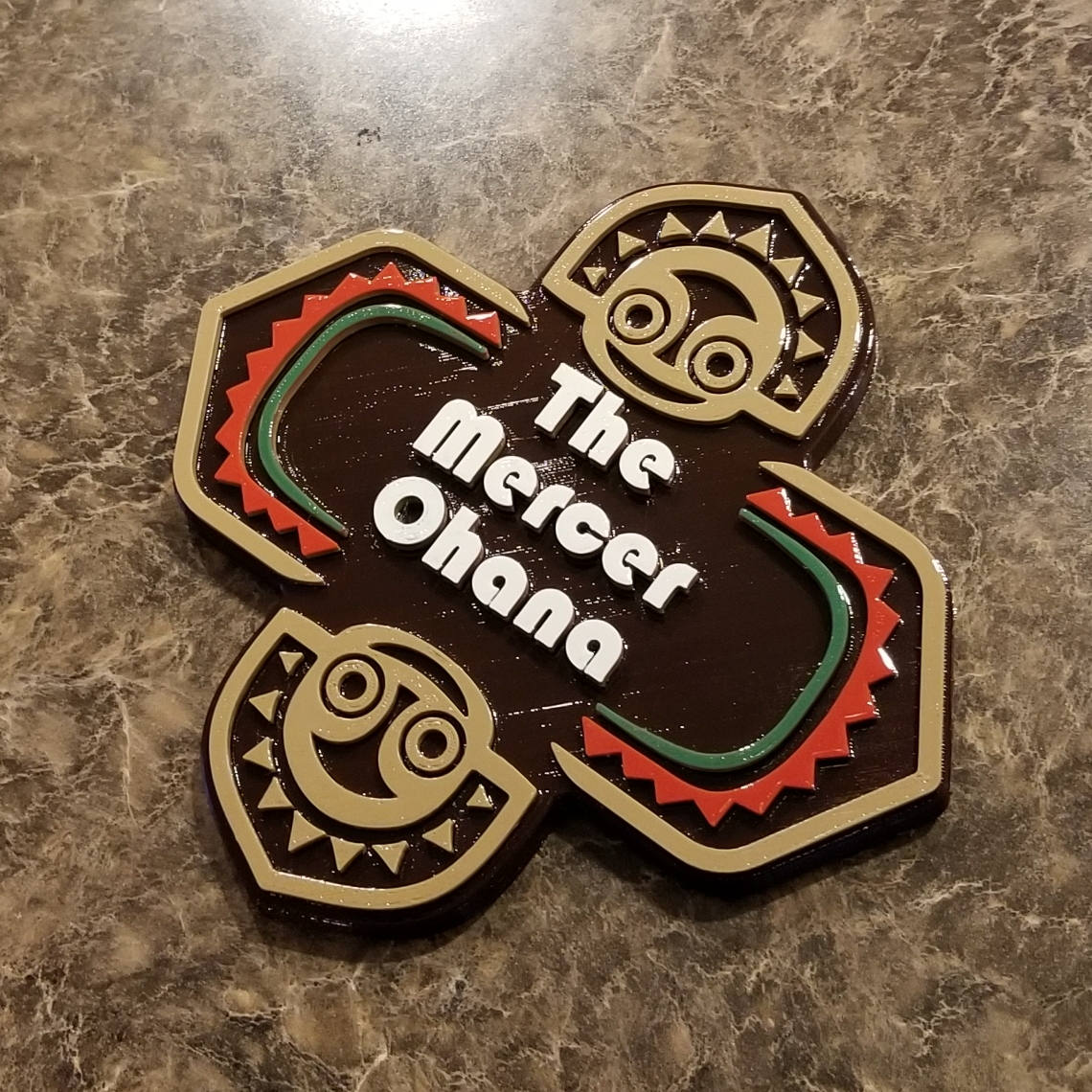 Personalized Polynesian Ohana Themed Family Last Name Sign / | Etsy