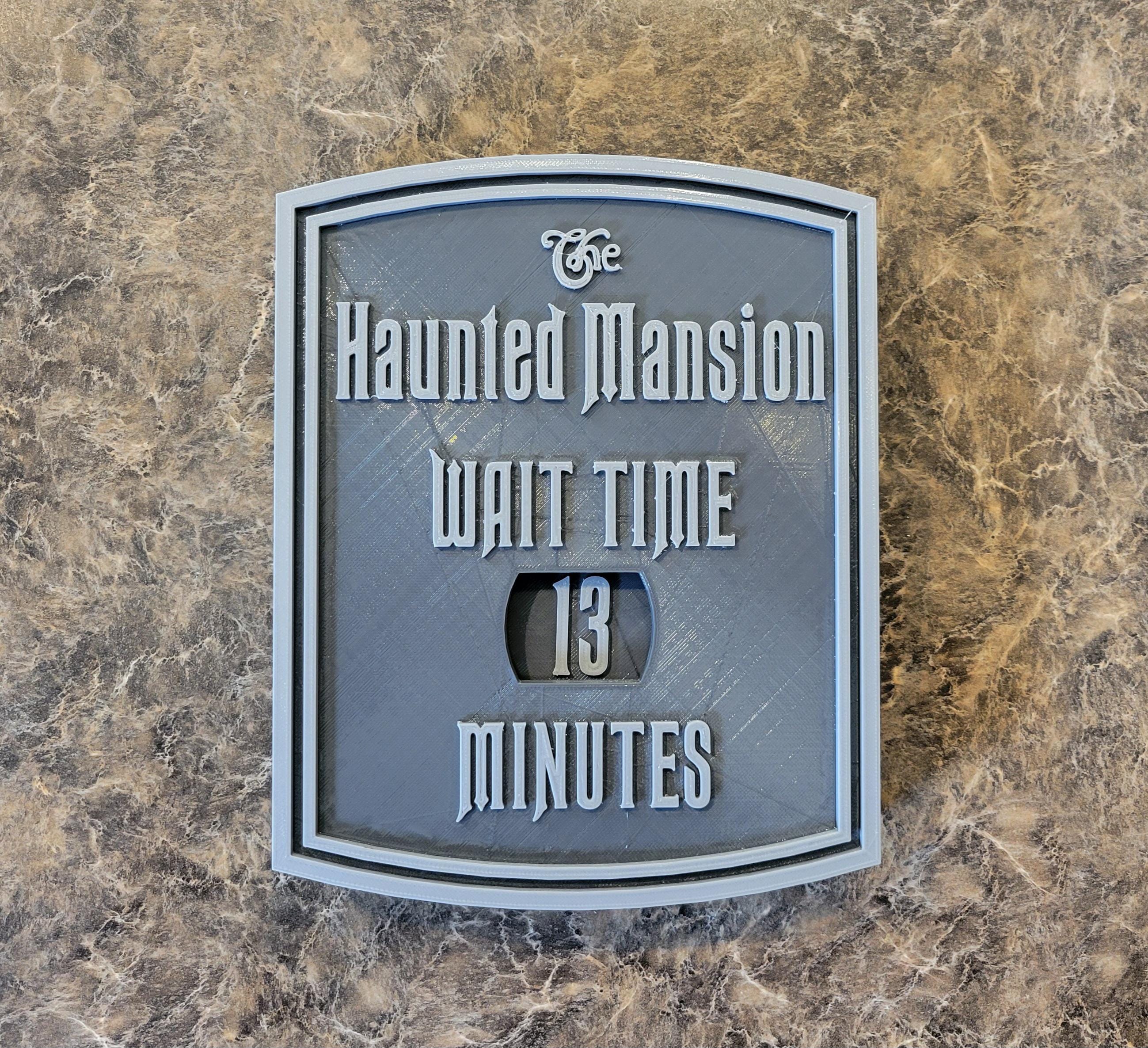 Haunted Mansion Wait Time Sign Plaque - Disneyland Disney World ...