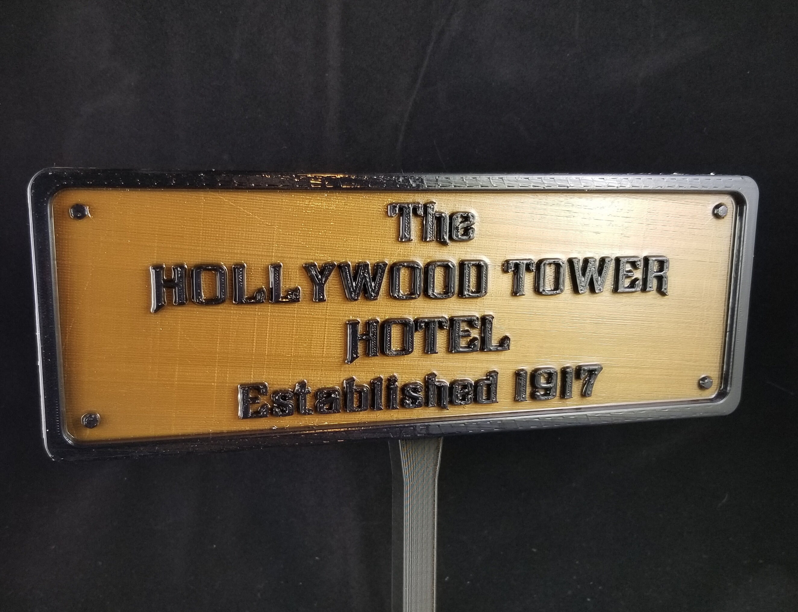 Hollywood Tower Hotel Inspired Replica Established Plaque / Sign ...
