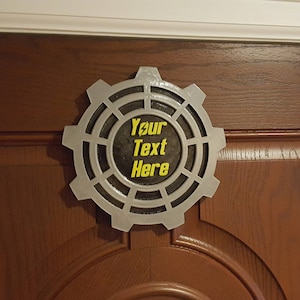 Personalized Vault Door Themed Plaque / Sign Custom Wording wall / Home ...