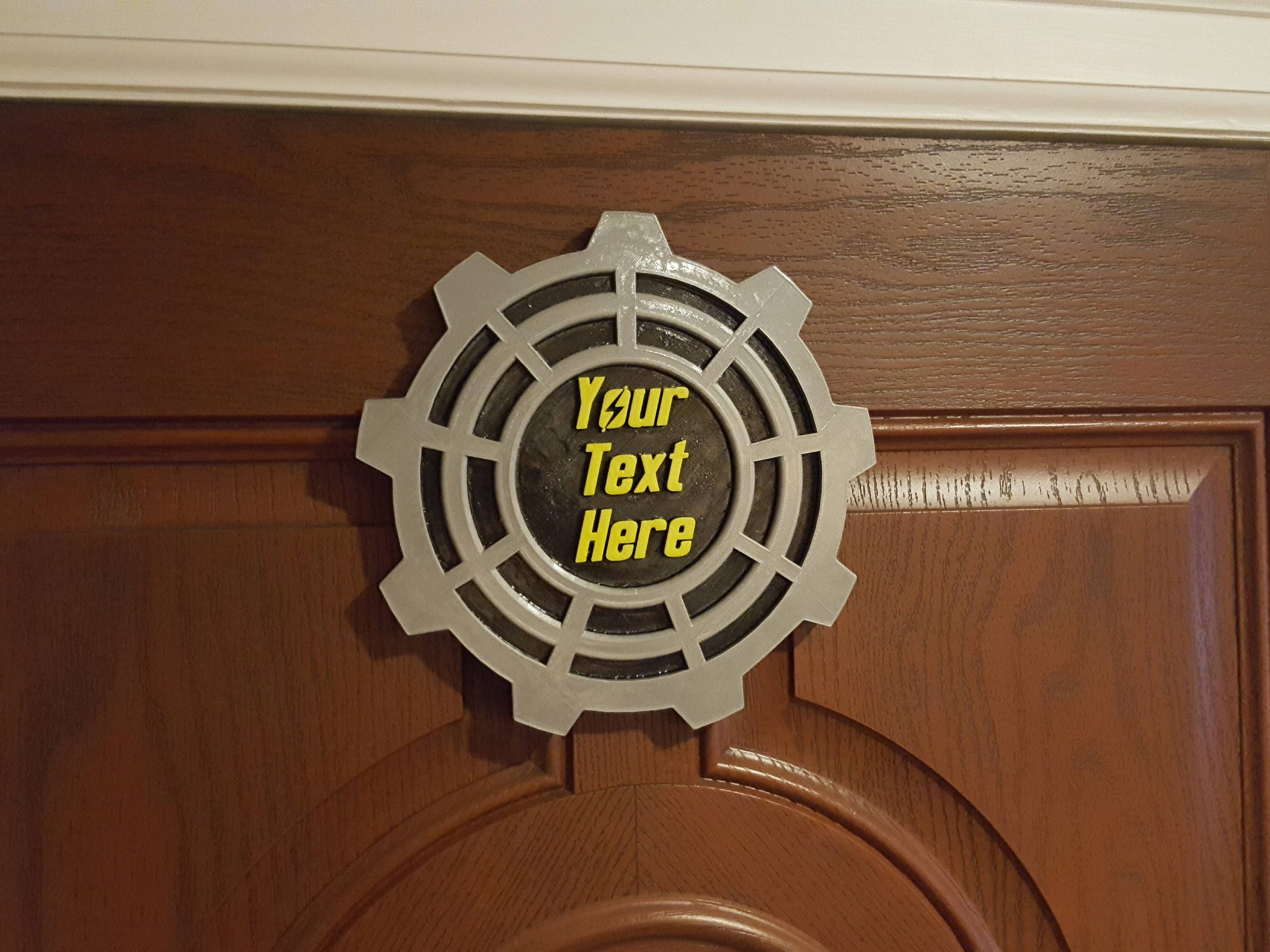 Personalized Vault Door Themed Plaque / Sign - Custom Wording (wall ...