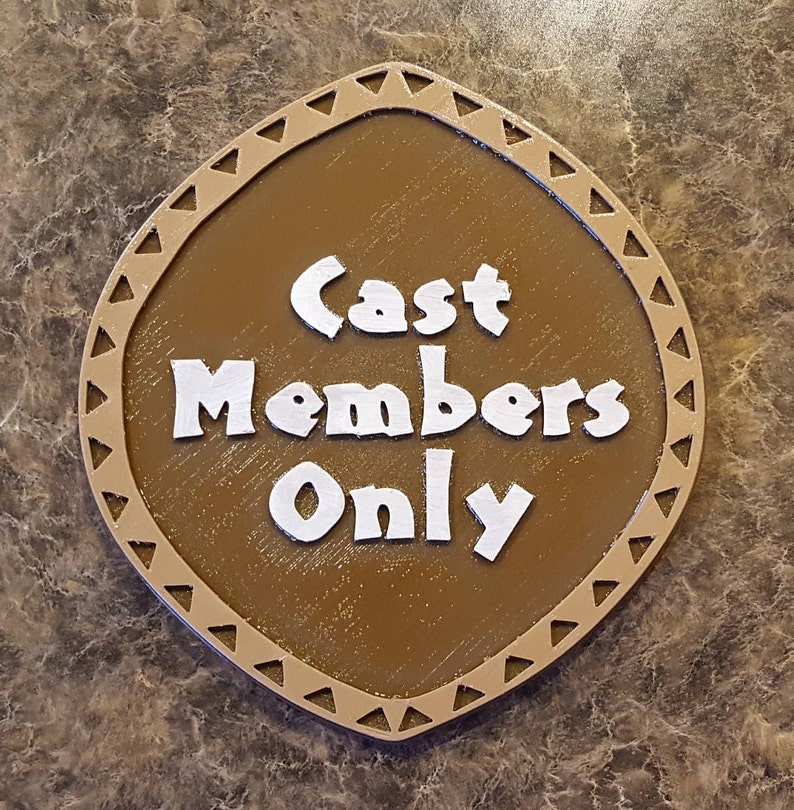 Circular Polynesian Themed Cast Members Only Sign / Plaque - Etsy