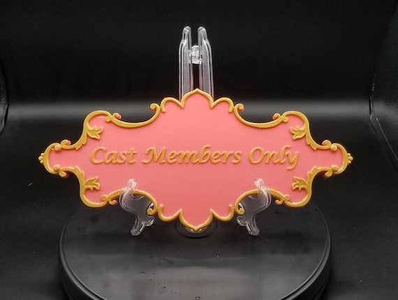 Fantasyland Inspired Cast Members Only Prop Sign / Plaque - Etsy