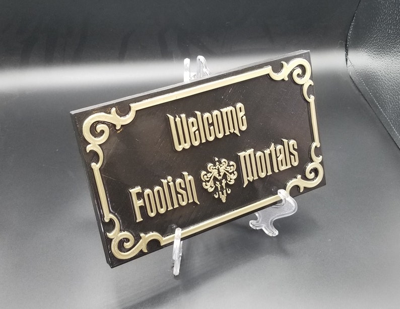 Haunted Mansion Inspired Prop Sign / Plaque Replica Welcome - Etsy