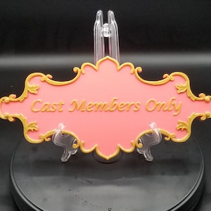 Fantasyland Inspired Cast Members Only Prop Sign / Plaque Replica ...