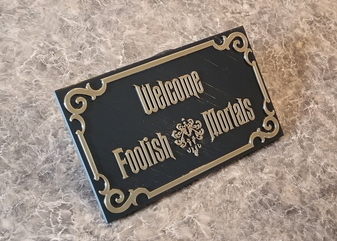 Haunted Mansion Inspired Prop Sign / Plaque Replica Welcome - Etsy