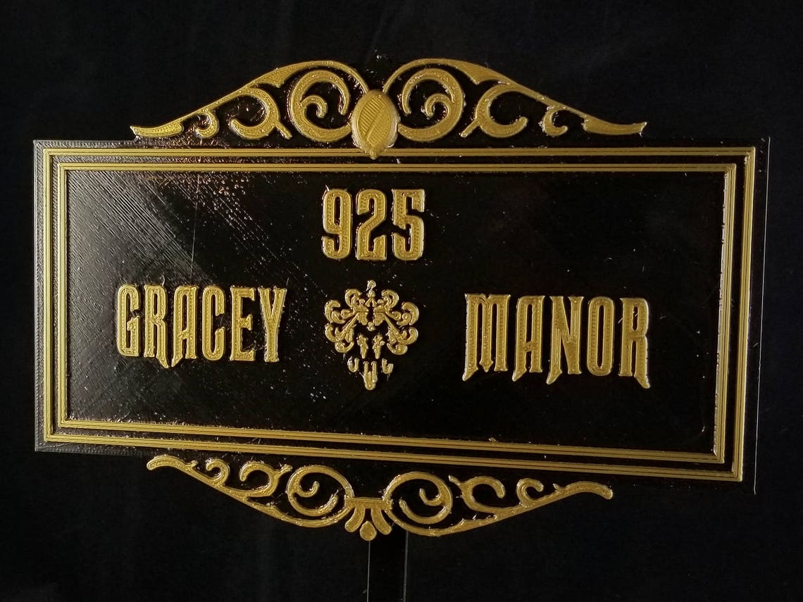 Personalized Haunted Mansion Inspired Address Sign Prop / | Etsy