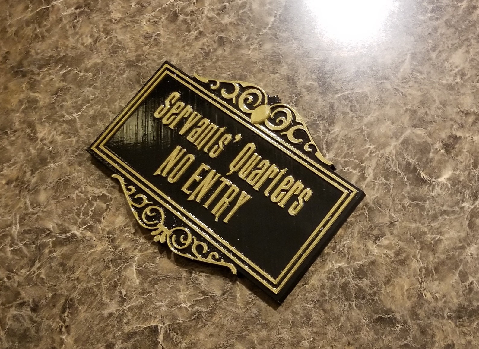 Haunted Mansion Inspired Prop Sign / Plaque Replica Servants Quarters ...
