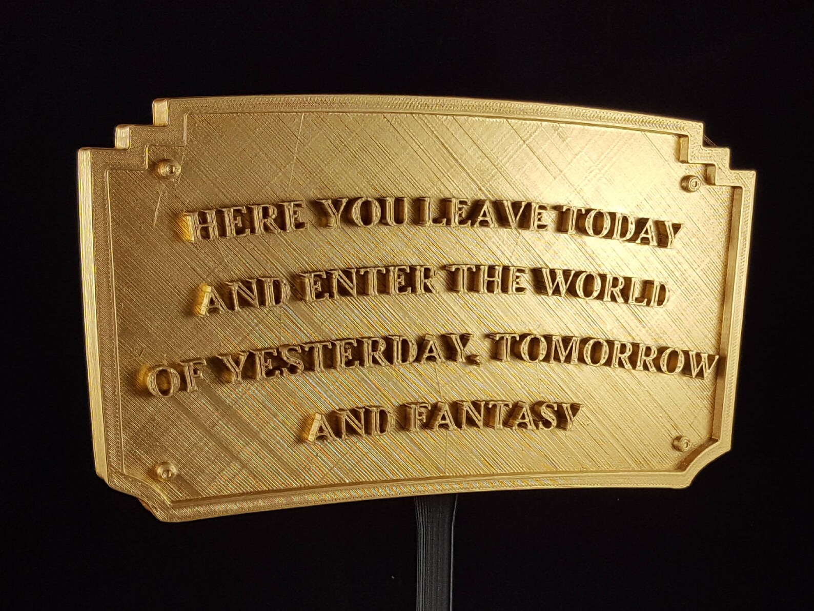 Main Street Entranceway Welcome Plaque DL Inspired Sign - Gold Shade ...