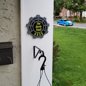 Personalized Fallout Vault Door Inspired Address Plaque / Sign - Custom ...