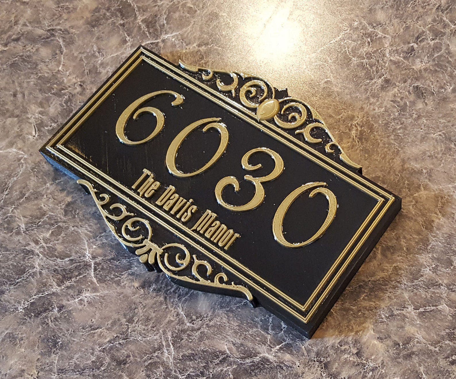 Personalized Haunted Mansion Themed Address Plaque W/ Family Name ...