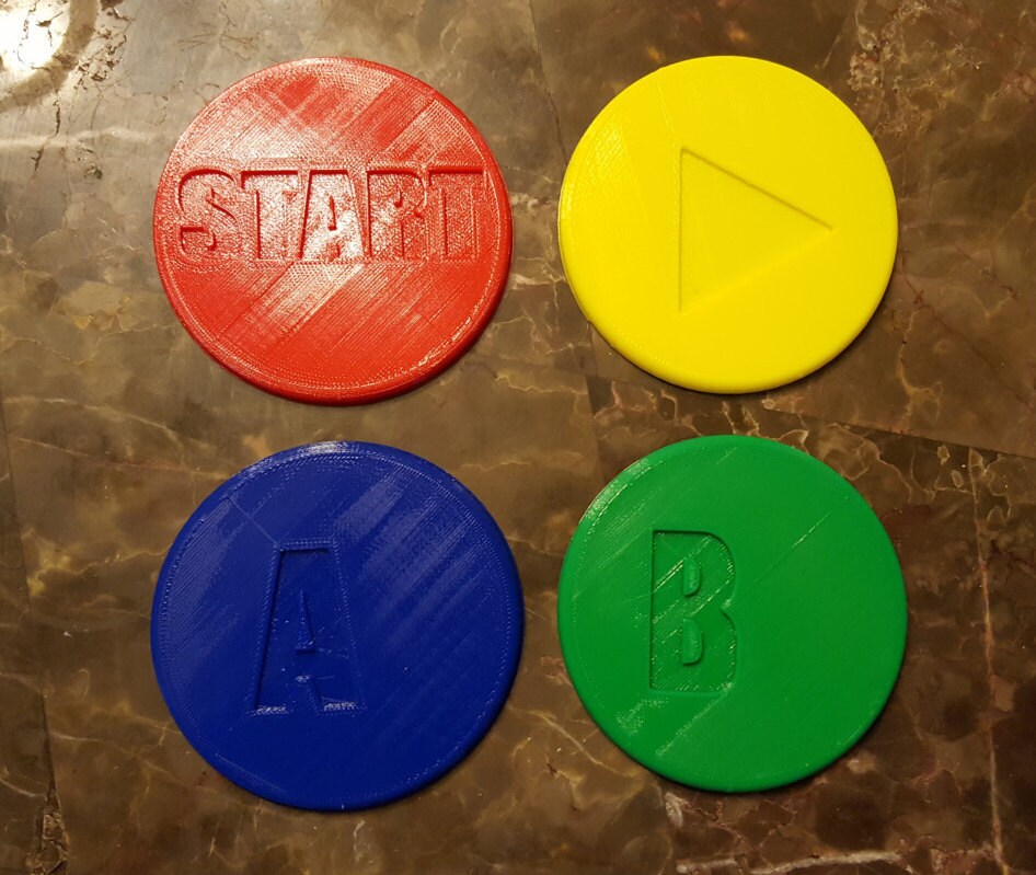 Vintage / Retro Video Game Console Button Coaster Set Set of | Etsy