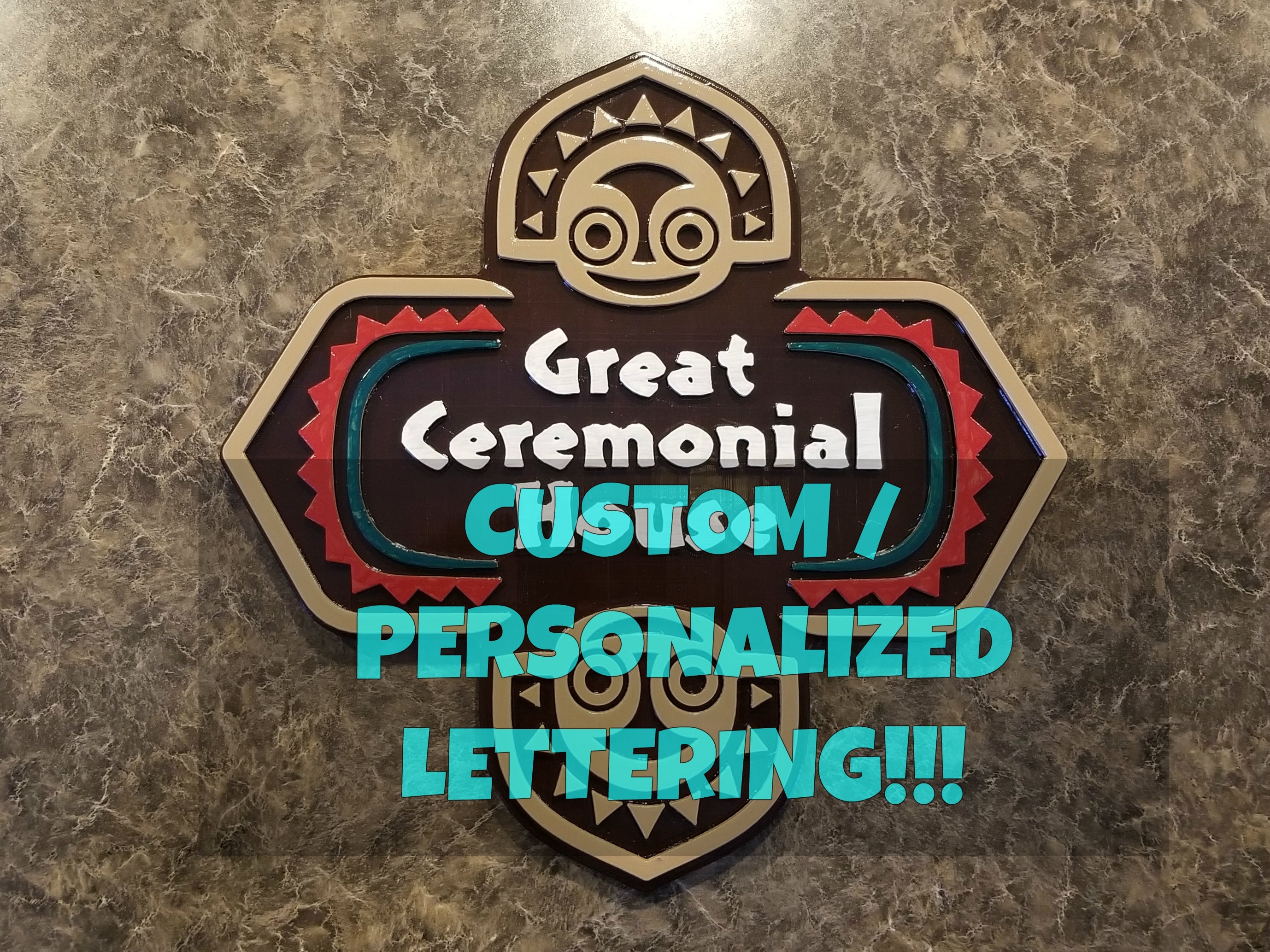 Personalized Custom Lettering Full Scale Polynesian Themed | Etsy