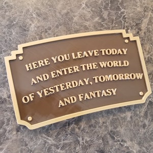 XL 10" Main Street Entranceway Welcome Plaque DL Inspired Sign - Dual ...