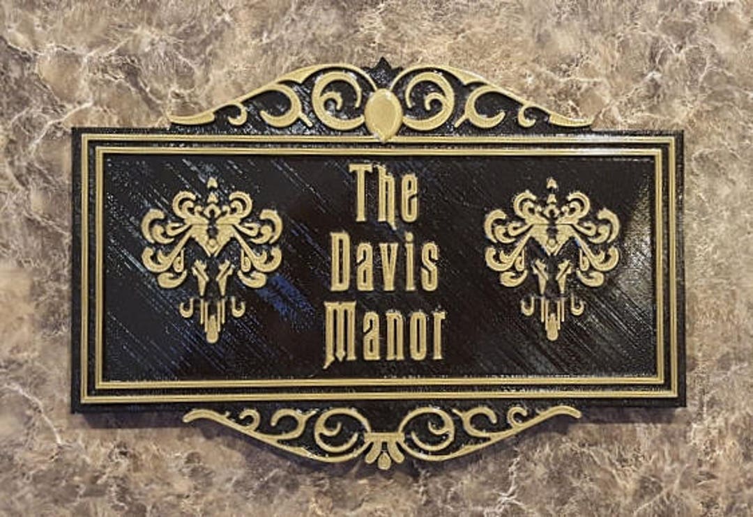 Personalized Haunted Mansion Themed Family Last Name Sign / Plaque - Etsy