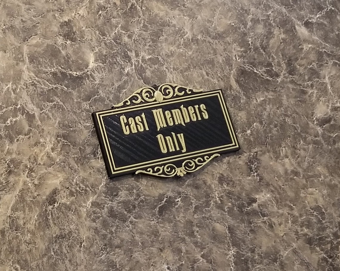 Disney Cast Members Only Sign / Plaque Inspired Magnet - Etsy
