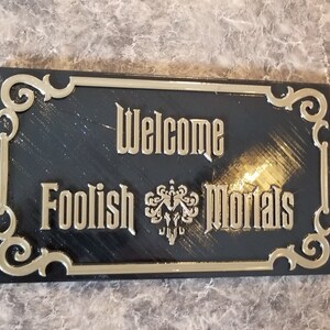 Haunted Mansion Inspired Prop Sign / Plaque Replica Welcome - Etsy