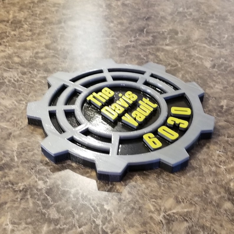 Personalized Fallout Vault Door Inspired Address Plaque / Sign - Custom ...