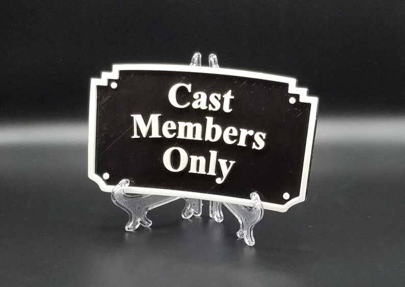 MGM Themed Cast Members Only Plaque / Sign Dual Black / - Etsy