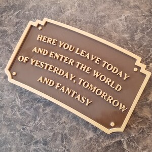 XL 10" Main Street Entranceway Welcome Plaque DL Inspired Sign - Dual ...