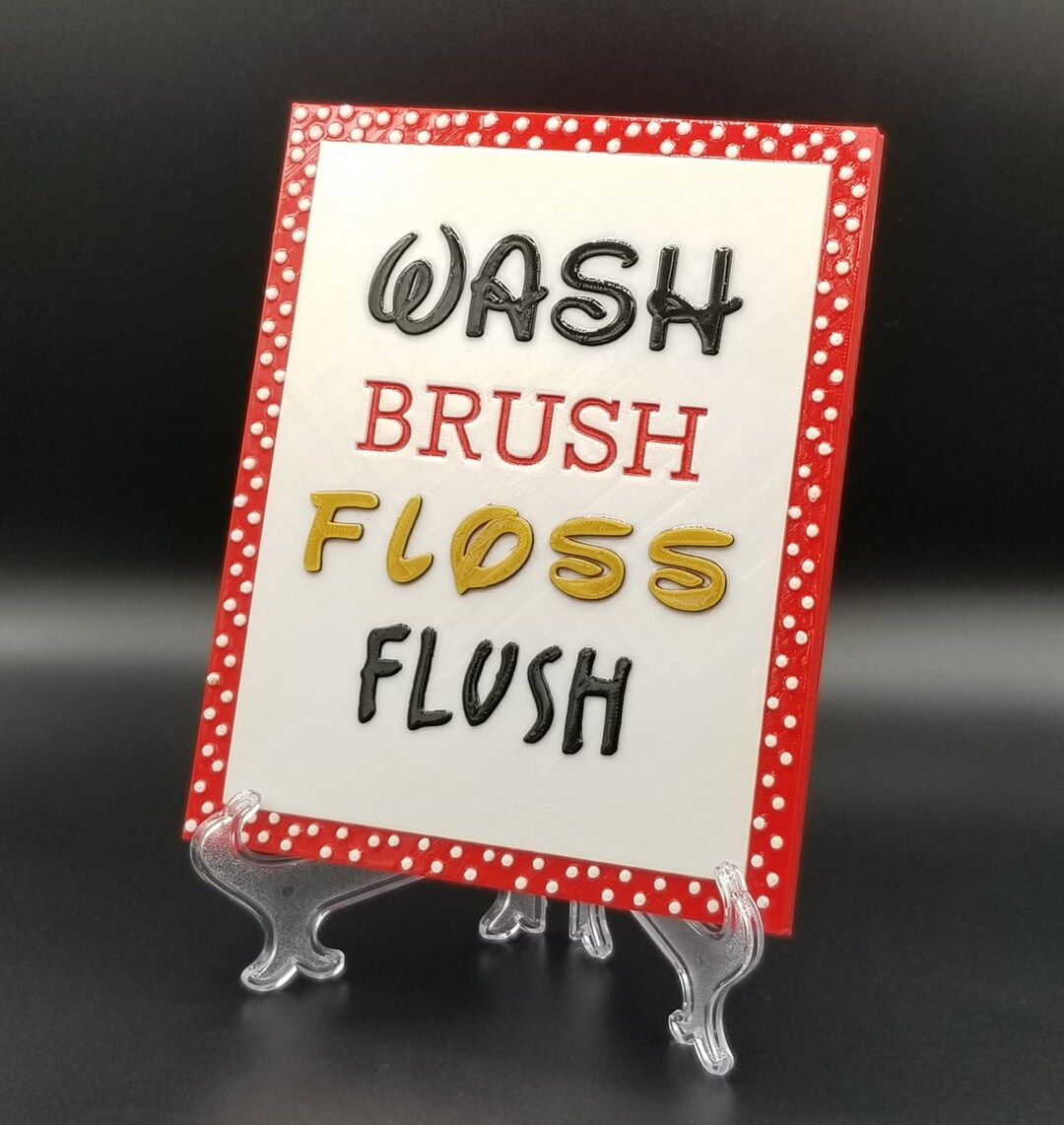 Disney Bathroom Sign / Plaque ( Disney / Mickey Inspired Home Decor ...