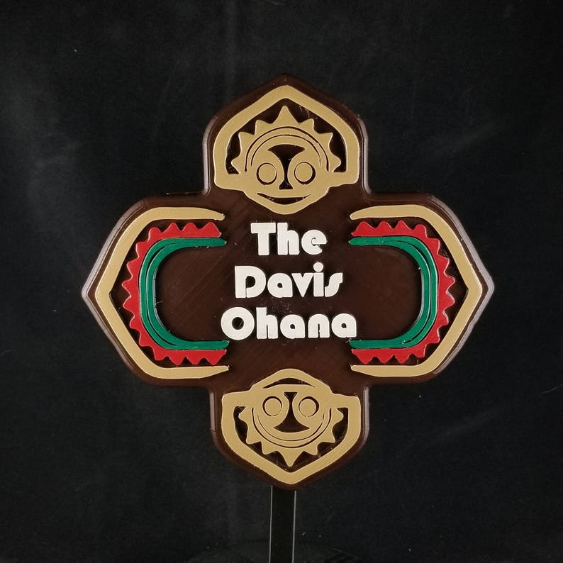 Personalized Polynesian Themed Family Last Name Ohana Sign / | Etsy