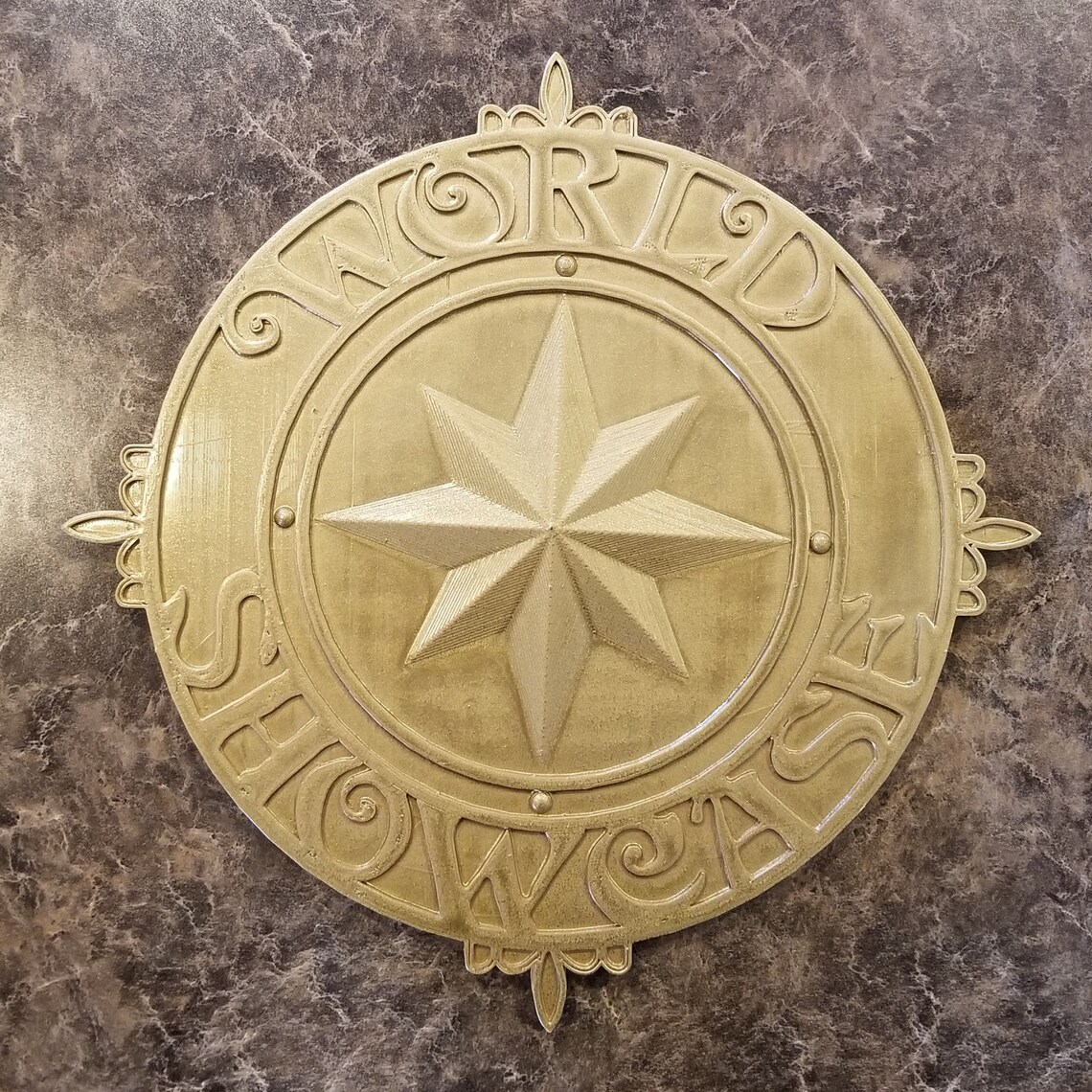 World Showcase Medallion Inspired Sign / Plaque Prop Replica | Etsy