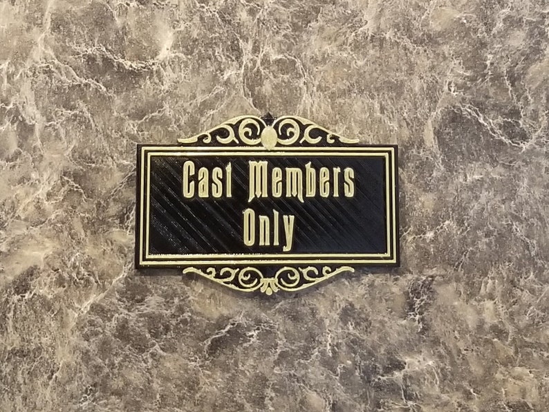 Disney Cast Members Only Sign / Plaque Inspired Magnet - Etsy